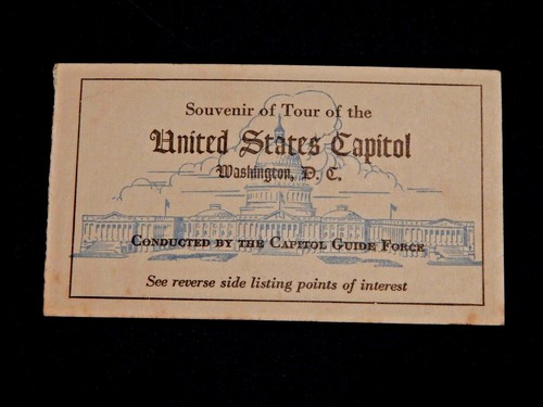 United States Capitol Tour Souvenir Card Capitol Guide Force | eBay