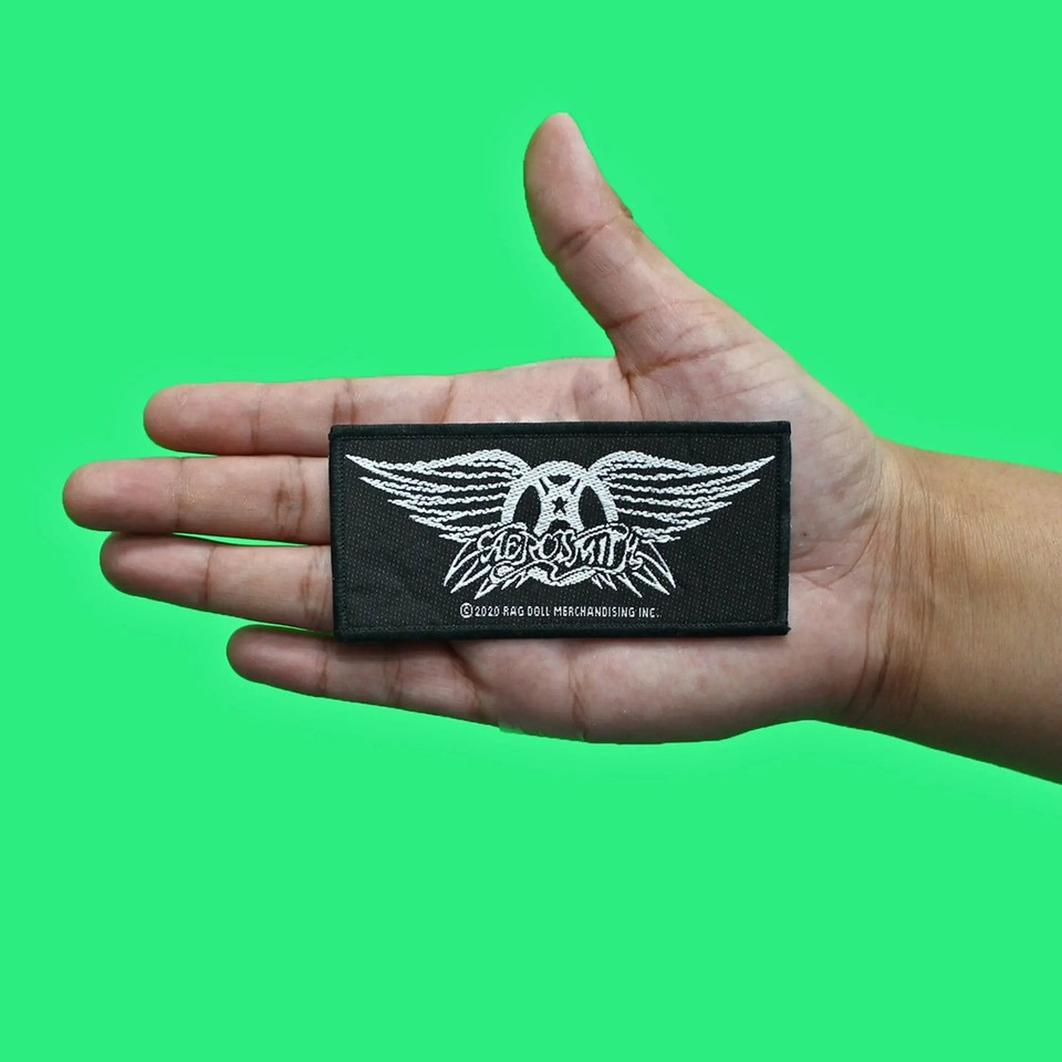 Aerosmith Classico Logo Toppa Rock Band Ali Tessuto Ferro Su | eBay