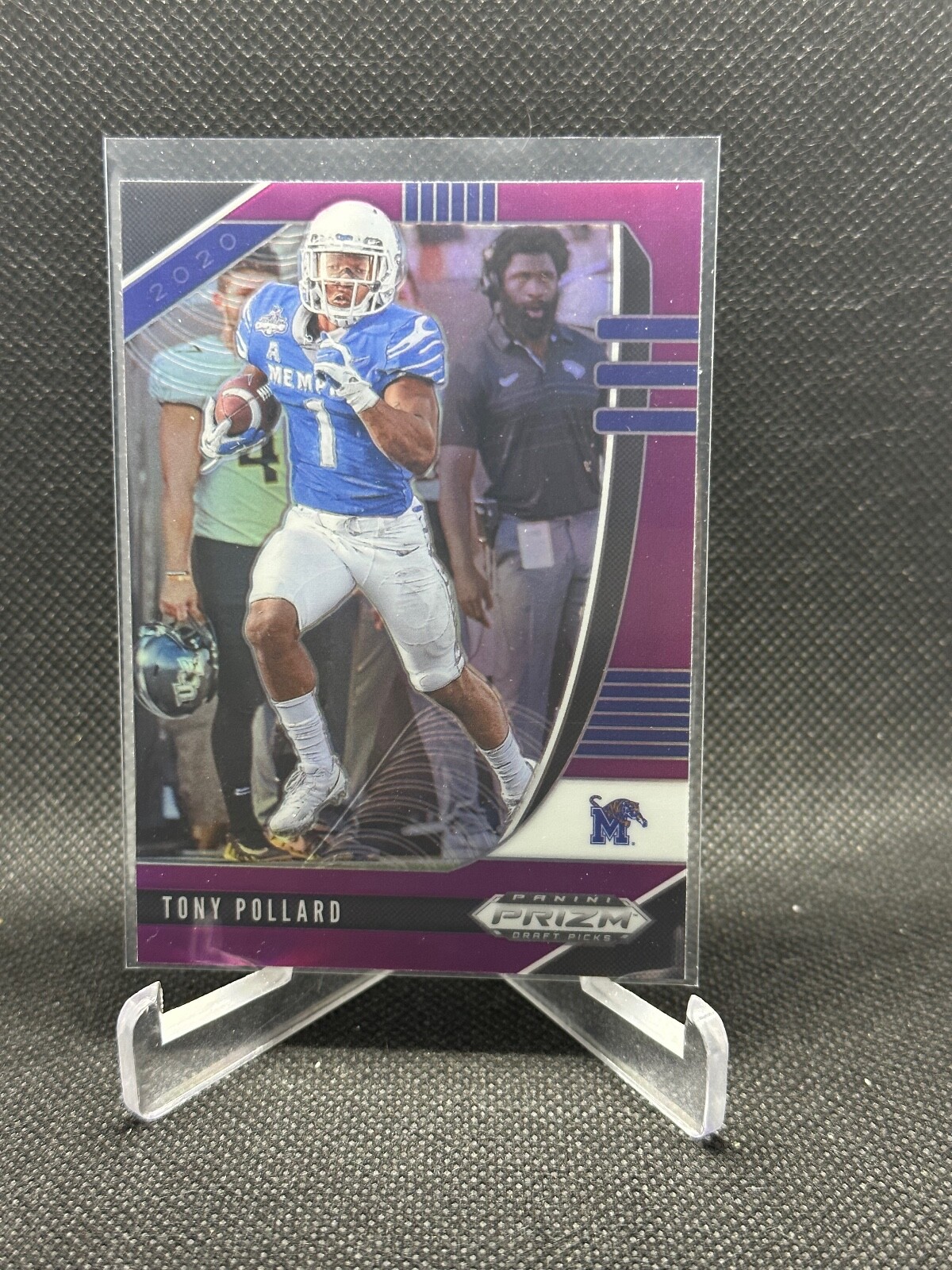 2020 Panini Prizm Draft Picks Tony Pollard Purple No. 98 Dallas Cowboys ...