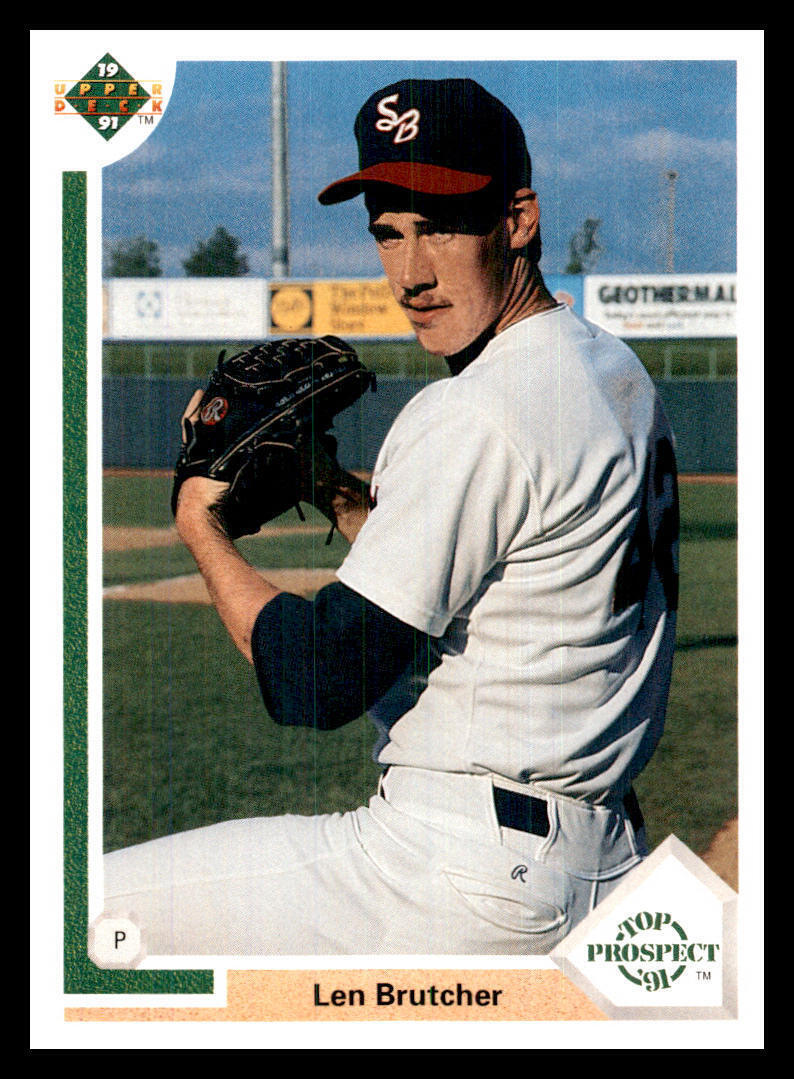 1990 Grand Slam South Bend White Sox #1 Lenny Brutcher Near Mint or ...