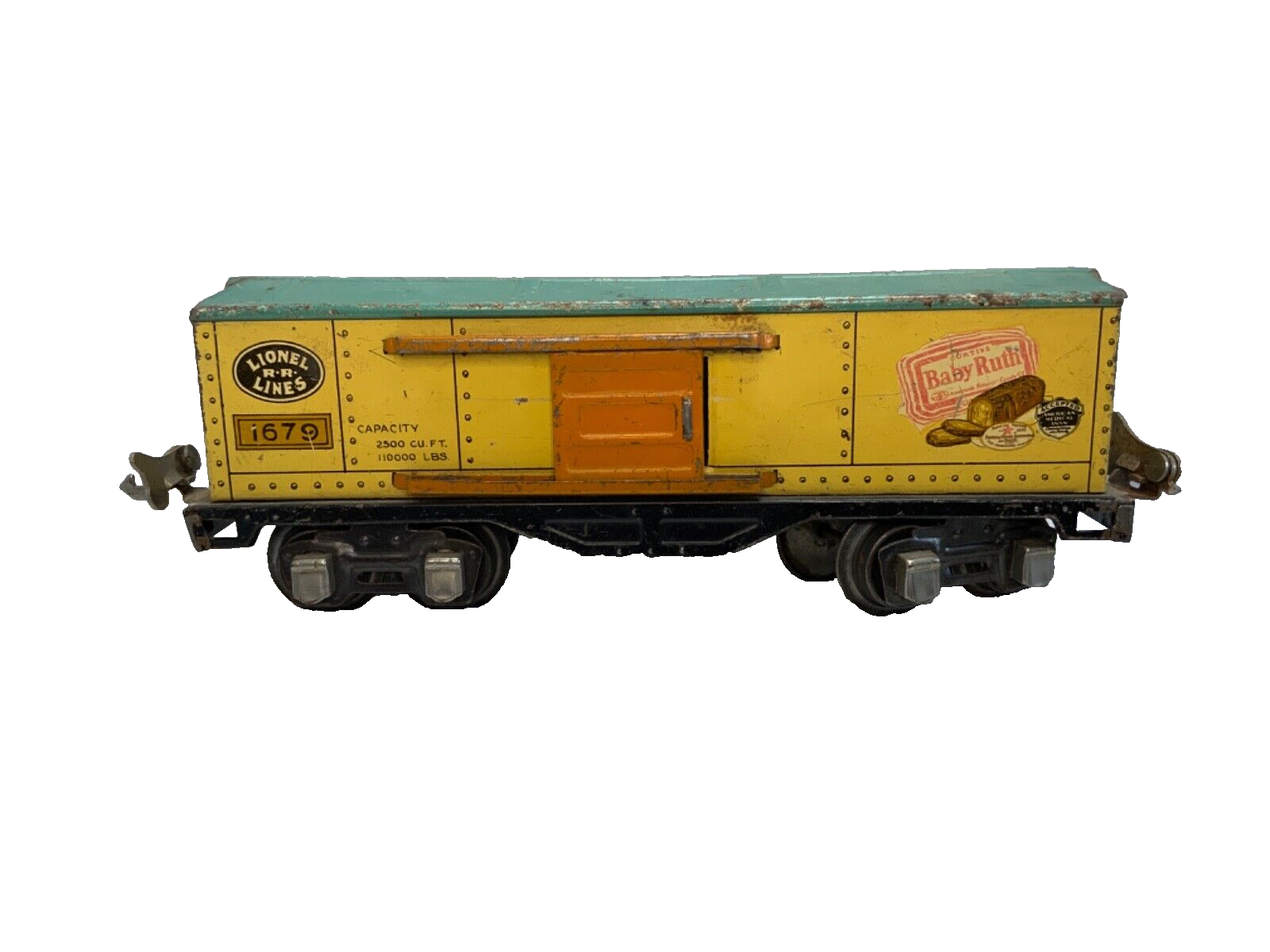 Lionel Metal Lionel RR Lines Baby Ruth Railroad Sliding Door Box Car ...