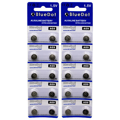 20 BlueDot AG9 394A 394 SR936SW LR936 LR45 SR45 SR93 Alkaline Watch ...