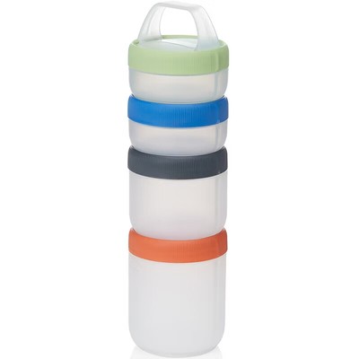 Humangear Stax Travel Stacking Containers - Clear/Spectrum | eBay