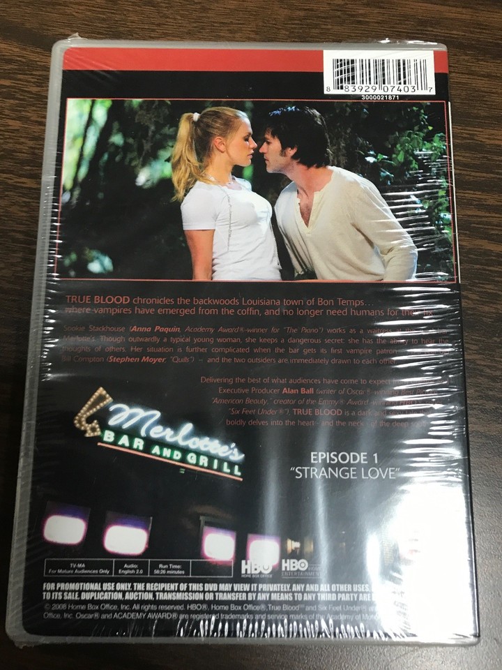True Blood Episode 1 (Promo, DVD, 2008, HBO) New Unopened! | eBay