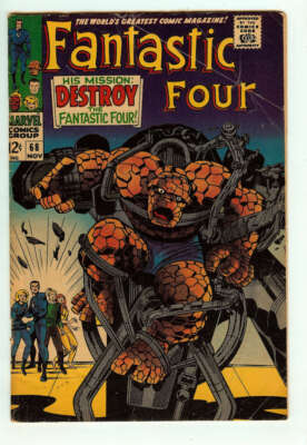 FANTASTIC FOUR #68 2.5 // JACK KIRBY & JOE SINNOTT COVER MARVEL COMICS ...