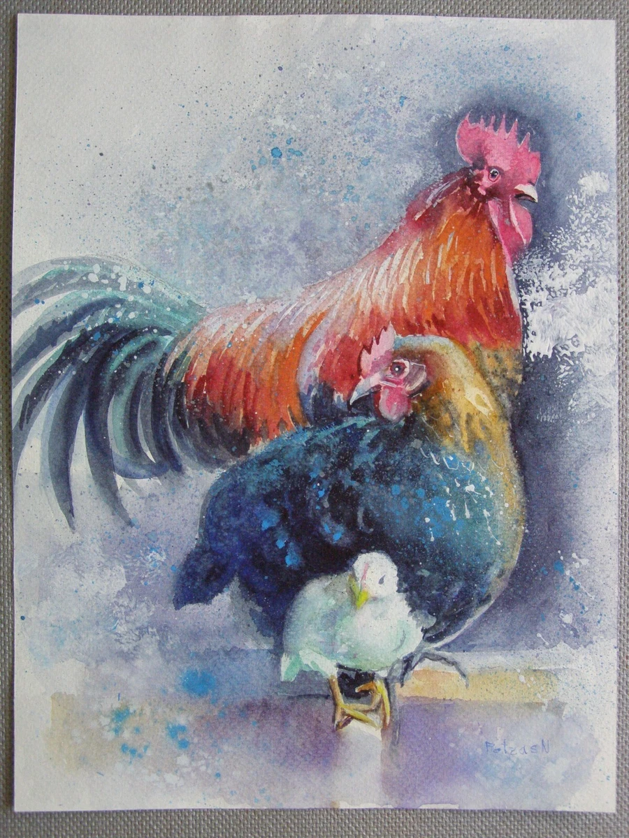 Acrylic Rooster Painting