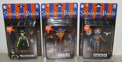 Set of 3 SHOWDOWN BANDIT Series 1 Figures - MISS UNDERTAKER GRIEVES ...