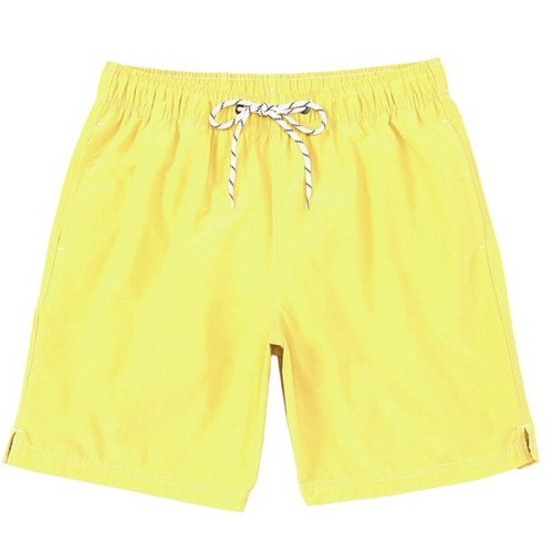 Roundtree & Yorke Mens Quick Dry Swim Trunks with Mesh Lining Yellow L ...