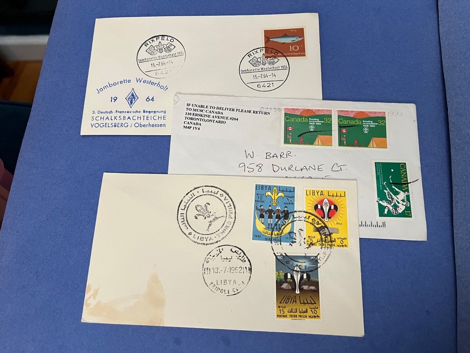 LOT x23 BOY SCOUTS COVERS ! WORLD WIDE COUNTRIES STAMPS COLLECTION L@@K ...