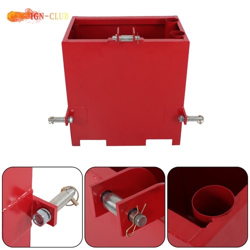 Tractor Counterweight Ballast Box 3 Point Quick Tach Hitch Receiver ...