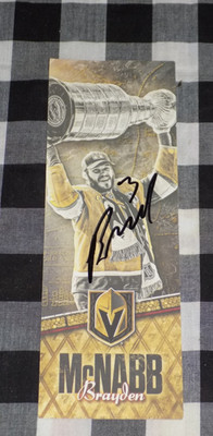 Brayden McNabb Signed Vegas Golden Knights Bookmark Stanley cup ...