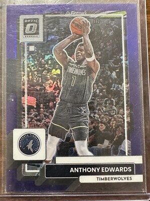 2022-23 Donruss Optic 💥Anthony Edwards💥 *PURPLE OPTIC #45 ...