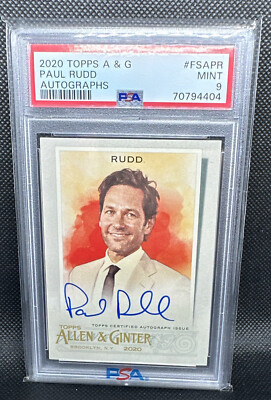 Paul Rudd 2020 Allen & Ginter Auto PSA 9 Mint Autograph Signed A&G ...