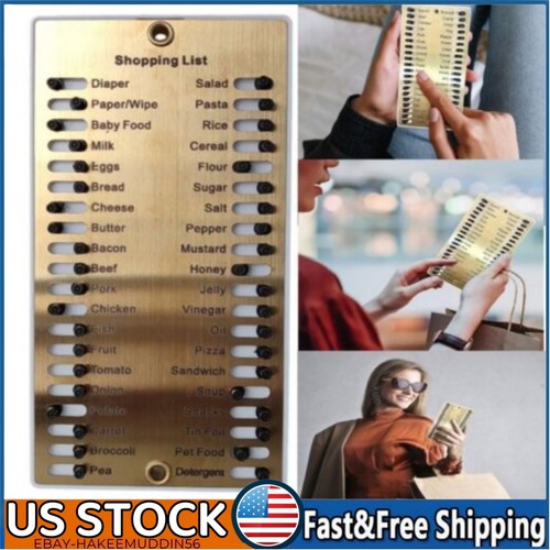 Reusable Shopping List Memory Reminder Board Metal Grocery List Family ...