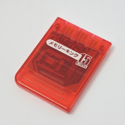 PS Memory Card MEMORY KING 15 Block Clear Red Playstation PS1 1535 | eBay