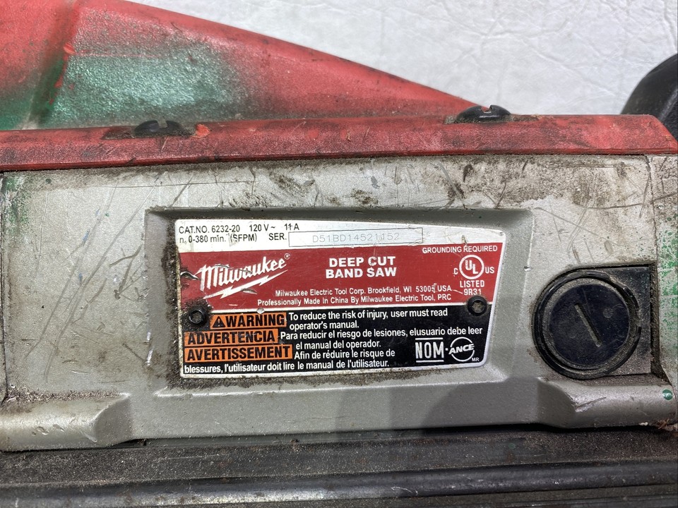 FOR PARTS - Milwaukee 120V AC Deep Cut Variable Speed Band Saw 6232-20 ...