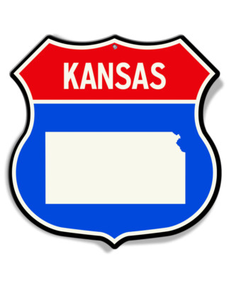 State of Kansas Interstate - Shield Shape - Aluminum Sign | eBay