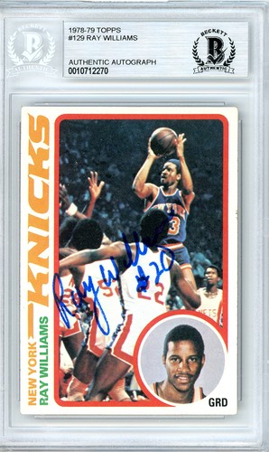 Ray Williams Signed 1978-79 Topps RC 129 New York Knicks Beckett | eBay