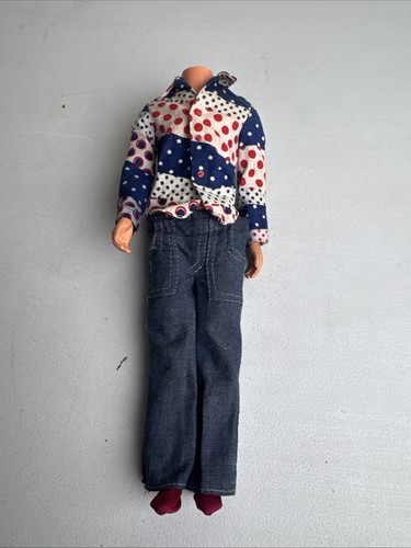 Vtg 1970s Barbie Ken Allen Brad Doll Denims for Fun #3376 Shirt Jeans ...