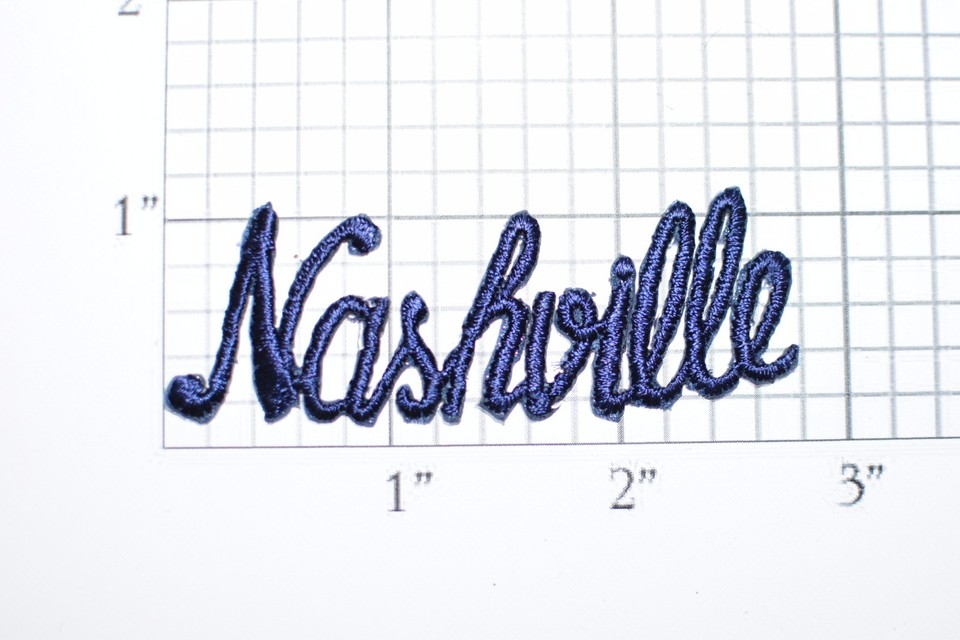 City Name Text Cursive Script Iron-on Vintage Clothing Patch Travel ...