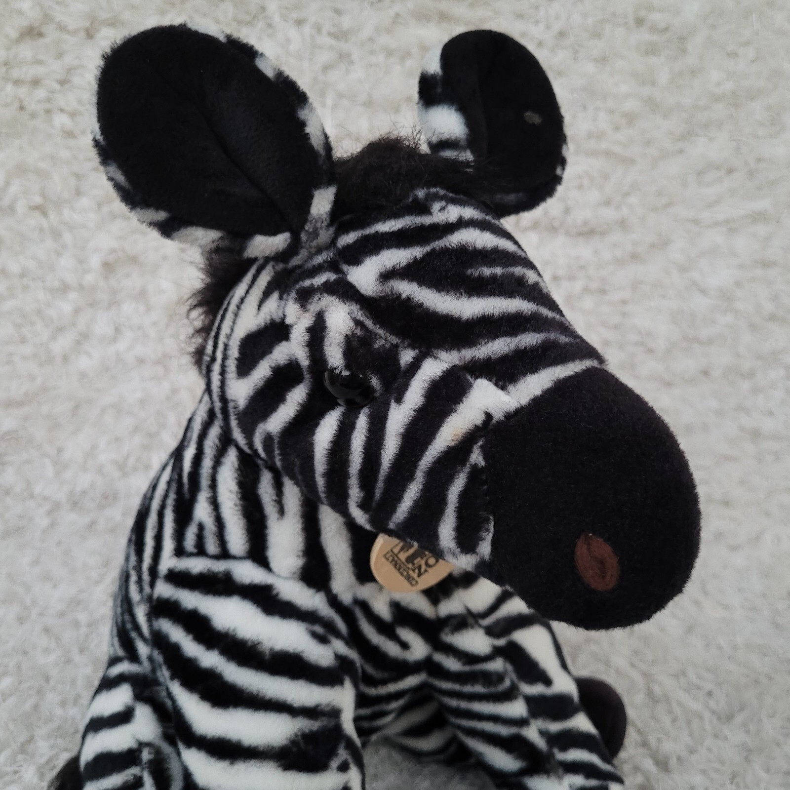 Wild Republic Zebra Black White Plush Stuffed Animal 12" Toy Cincinnati ...