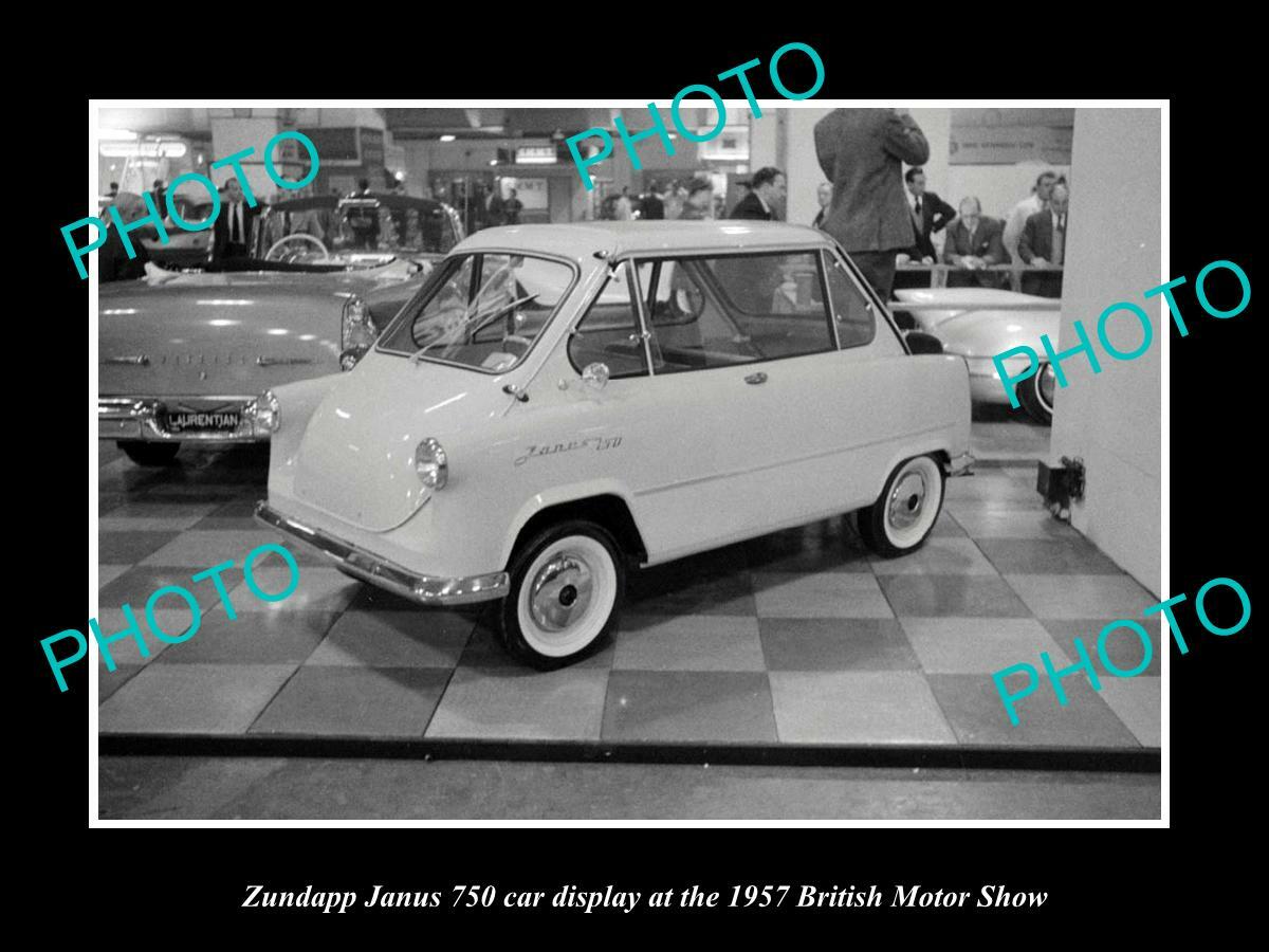 OLD 8x6 HISTORIC PHOTO OF THE ZUNDAPP JANUS 750 CAR 1957 BRITISH MOTOR ...