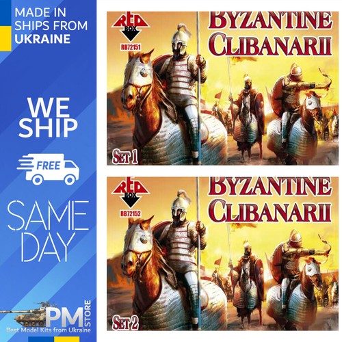 Bundle lot of 2 Red Box 72151 + 72152 Byzantine Clibanarii 1/72 scale ...