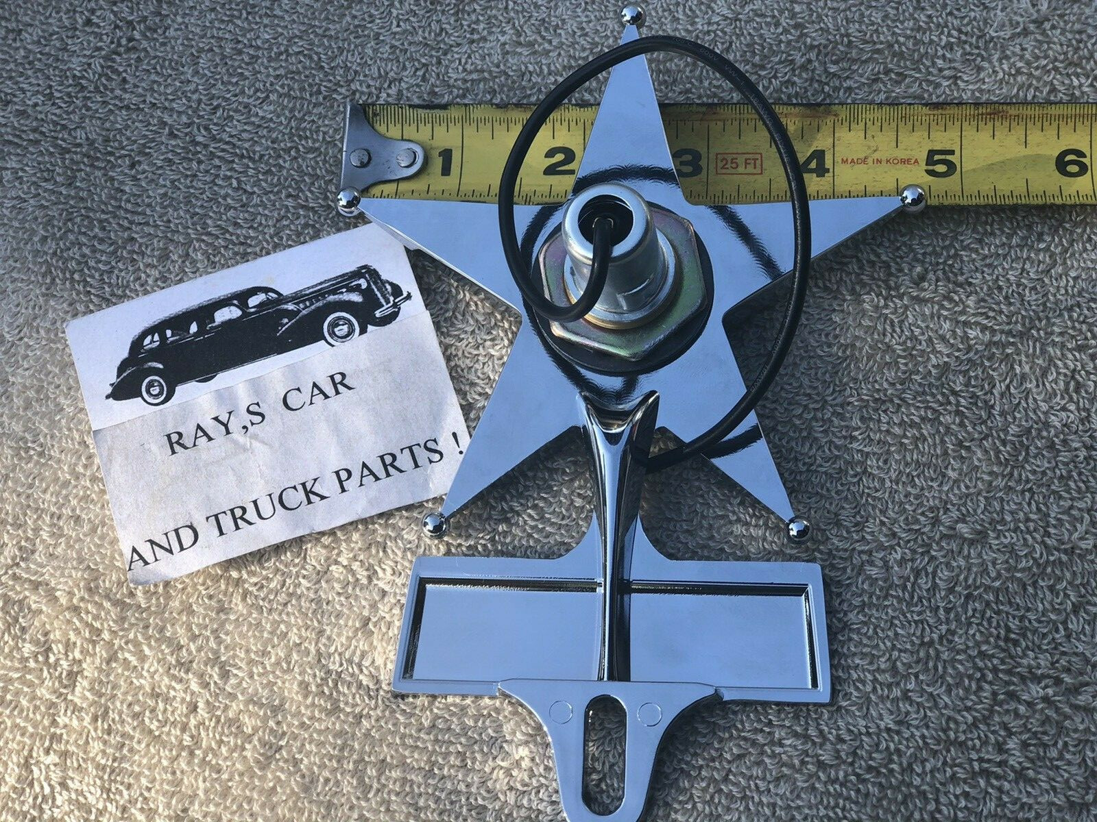 NEW BLUE DOT SAFETY STAR LICENSE PLATE TOPPER THAT LIGHTS UP ! CAR ...