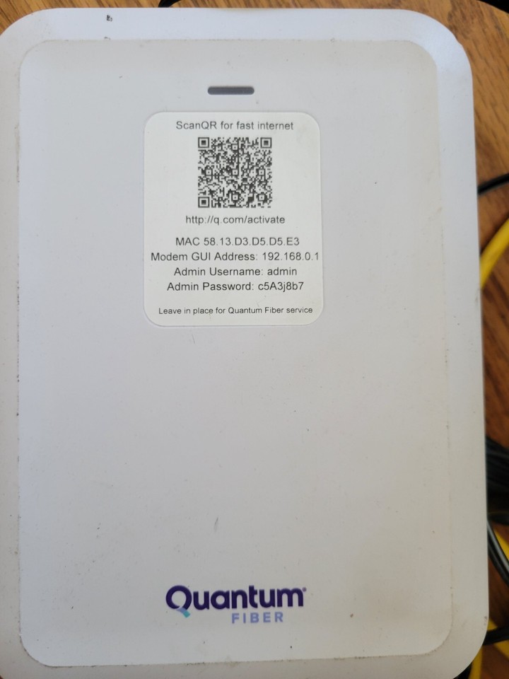 Quantum Fiber C5500XK High Performance FIBER Modem | eBay