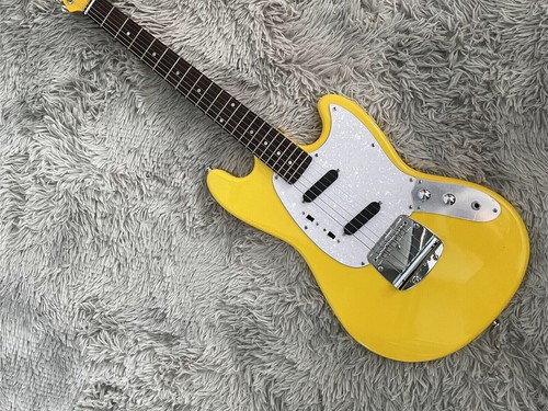 Yellow Electric Guitar 6 String Solid Body Basswood Body Maple Neck SS ...