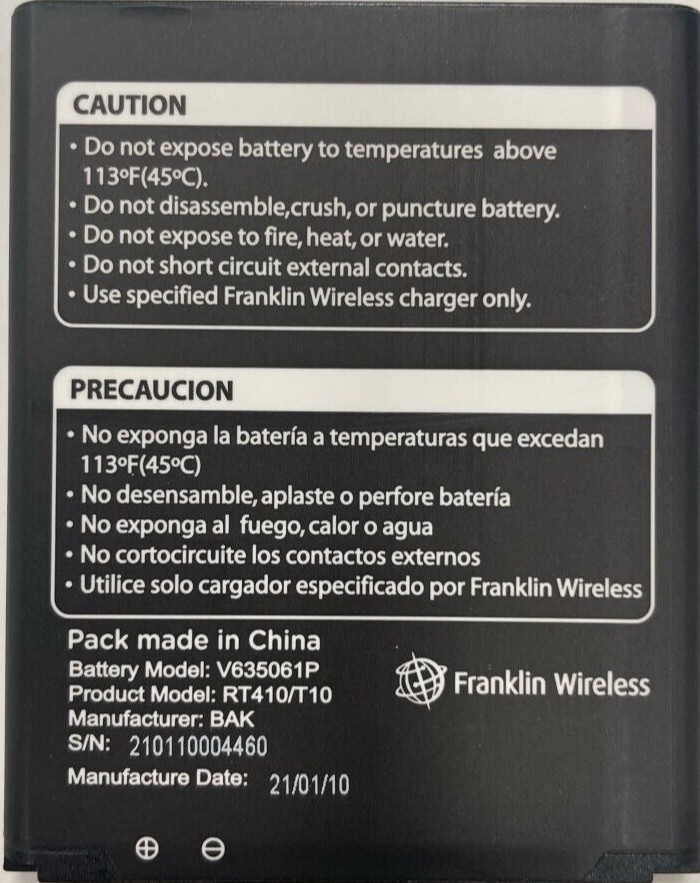 NEW OEM Original Franklin Wireless RT410 T10 T-Mobile Hotspot Router ...