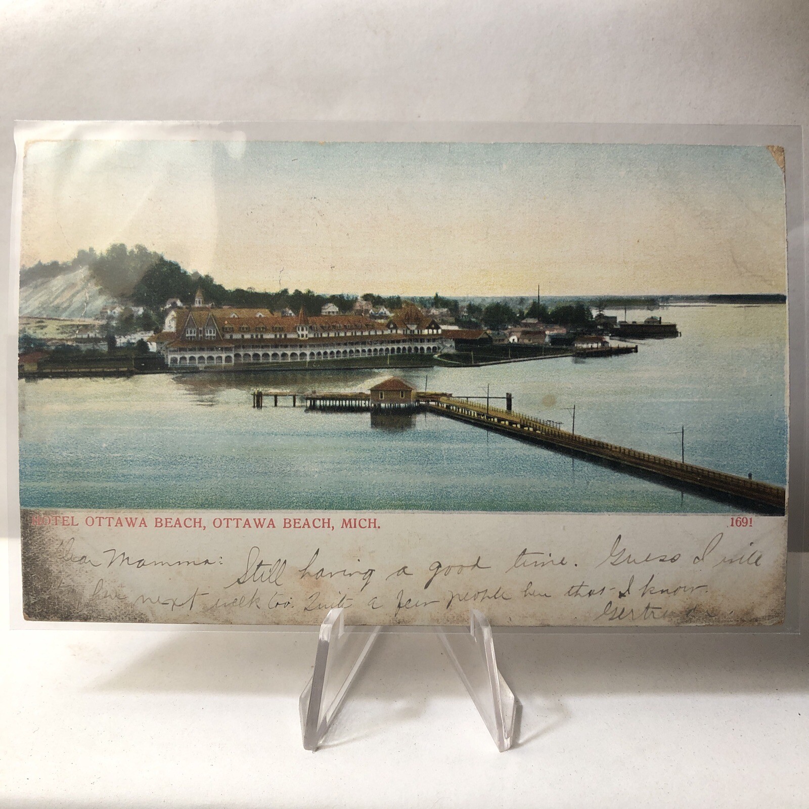 1907 Hotel Ottawa Beach Aerial View Ottawa Beach Michigan MI posted ...