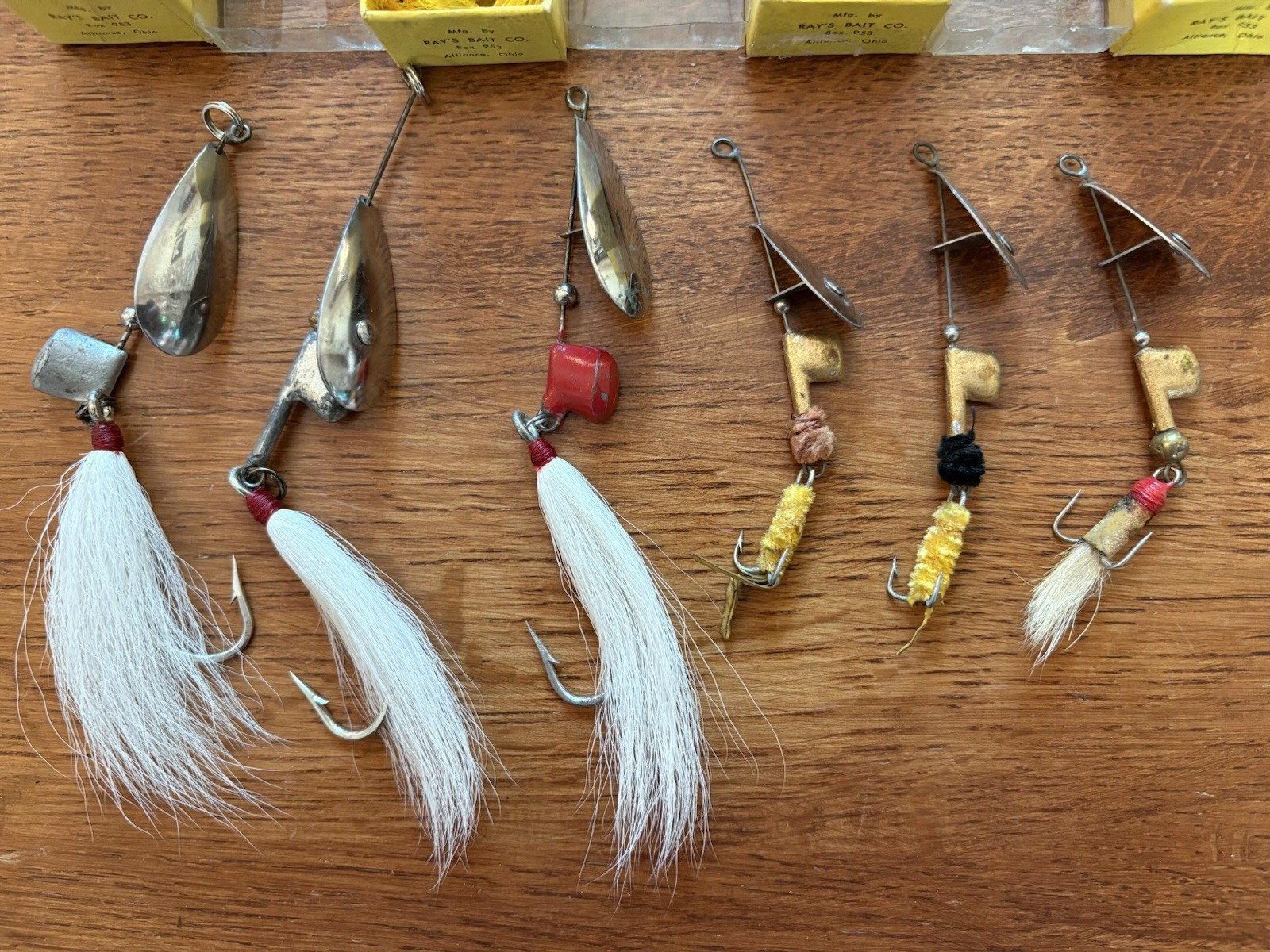 Lot of 10 Ray's Vintage Musky Pike Spinner Fishing Lures w/ Original ...