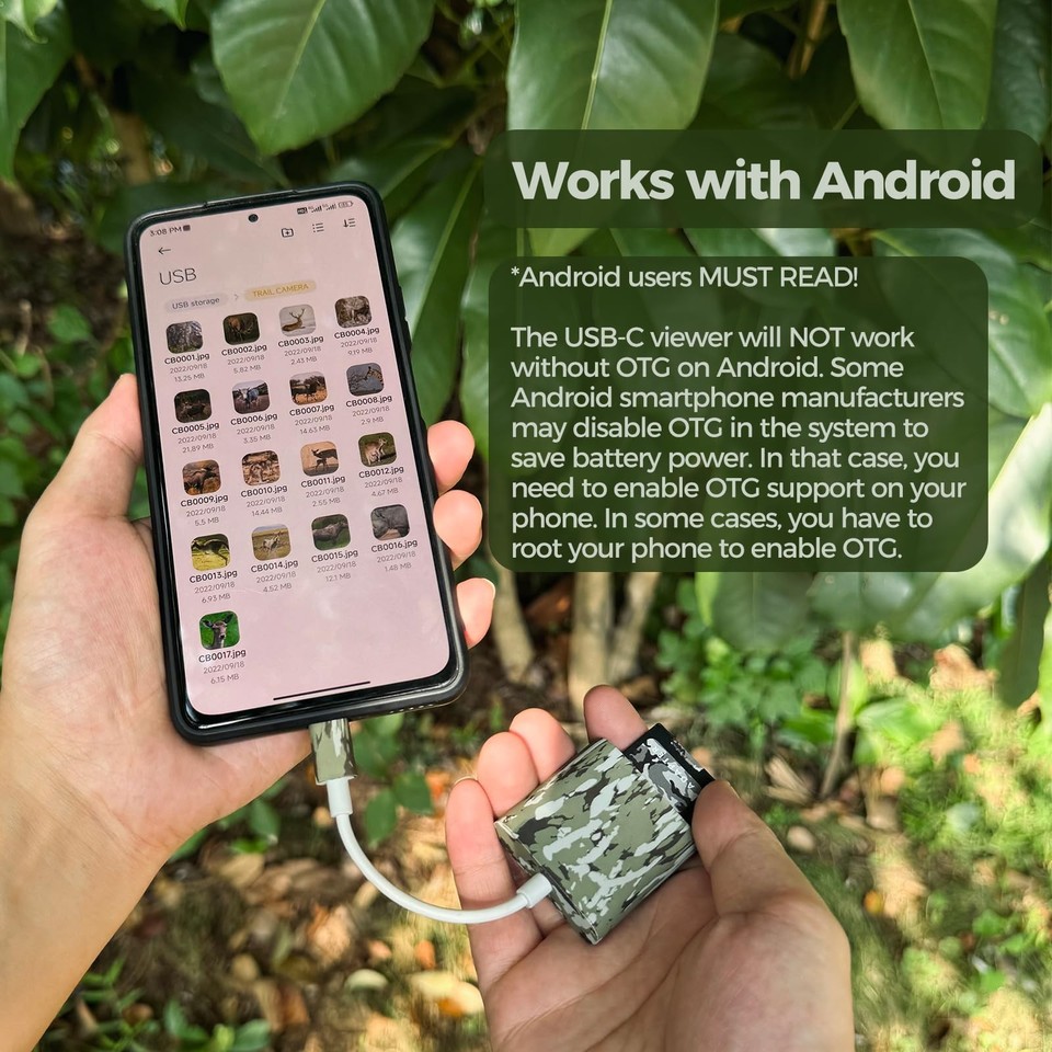 Trail Camera Viewer, Game Camera SD Card Reader for Hunters to View ...
