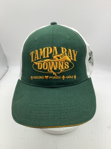 Tampa Bay Downs (Horse Racing) Green/White Adjustable Cotton Baseball ...