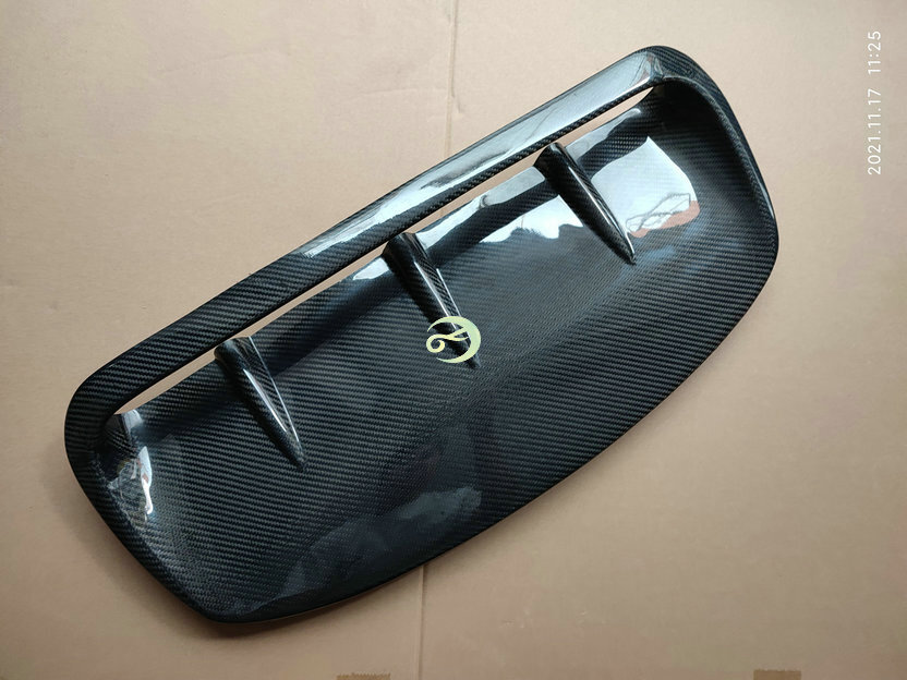 Carbon Hood Scoop Bonnet Intake Vent Fins Cover For Subaru Impreza WRX ...