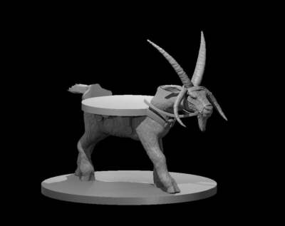 Giant Goat Mount W/Mini Mount - DND - Pathfinder - Dungeons & Dragons ...