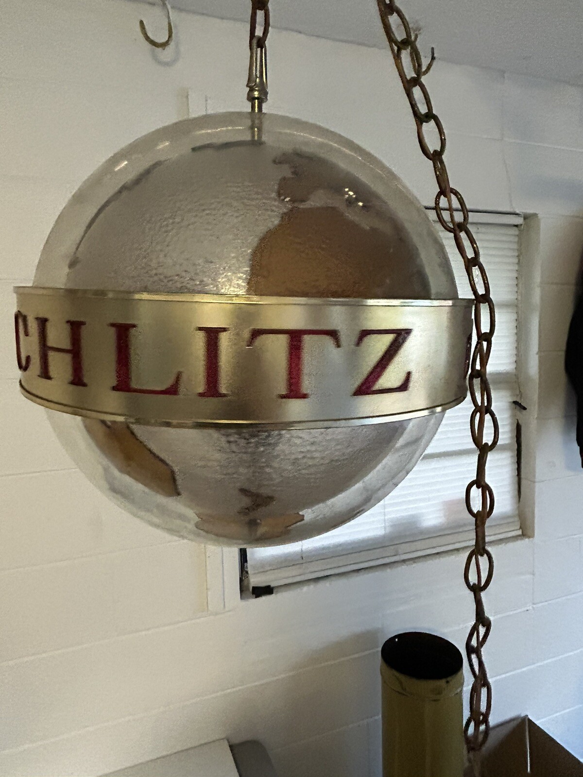 1960s Schlitz Rotating Motion Hanging Globe Lighted Beer Sign 15" RARE ...