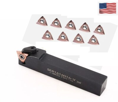 SER1616H16-V External Lathe thread turning tool holder + 16VER Upright ...