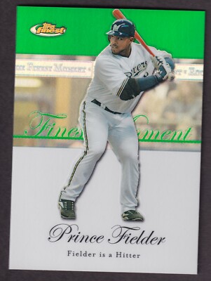 Prince Fielder 2007 Topps Rookie Finest Moment Green Refractor /199 | eBay