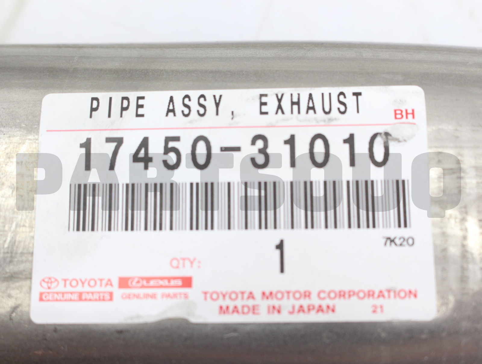 1745031010 Genuine Toyota PIPE ASSY, EXHAUST, FRONT NO.2 17450-31010 | eBay