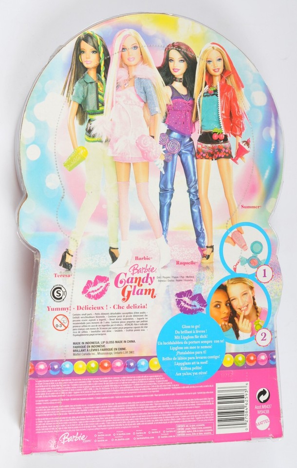 BARBIE Candy Glam Barbie Scented Doll Includes Lip Gloss 2008 Mattel ...