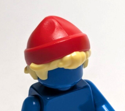 Lego - Minifigure Hair - Red, Hat Beanie, Yellow Blonde Hair | eBay
