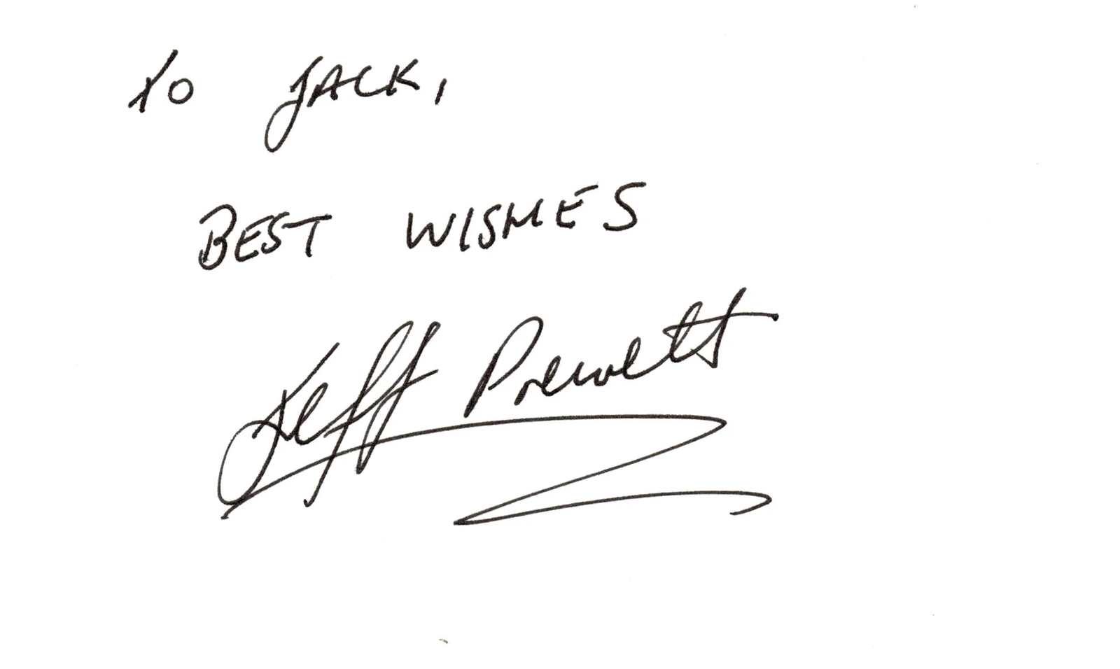 Jeff Prewett Signed Auto 3x5 Index Card The Objective | eBay Australia