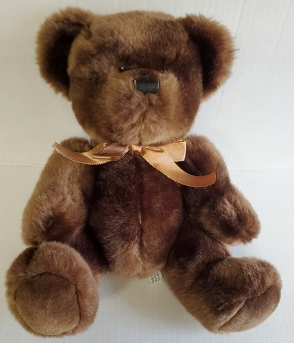 Steven Smith Brown Teddy Bear Plush Stuffed Animal Toy Gold Bow 12" | eBay