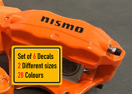 6 x Compatible with Nissan Nismo (Different Style) Brake Caliper Decals ...