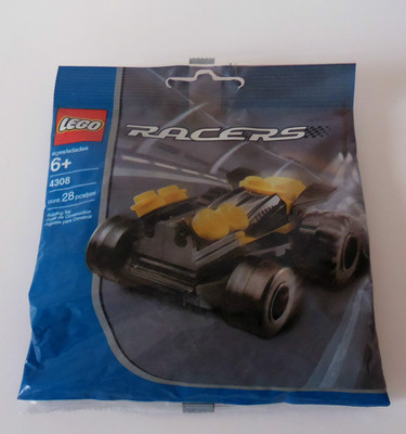 NEW Lego YELLOW RACERS 4308 Racing Car - Sealed Polybag - Drome Drivers ...