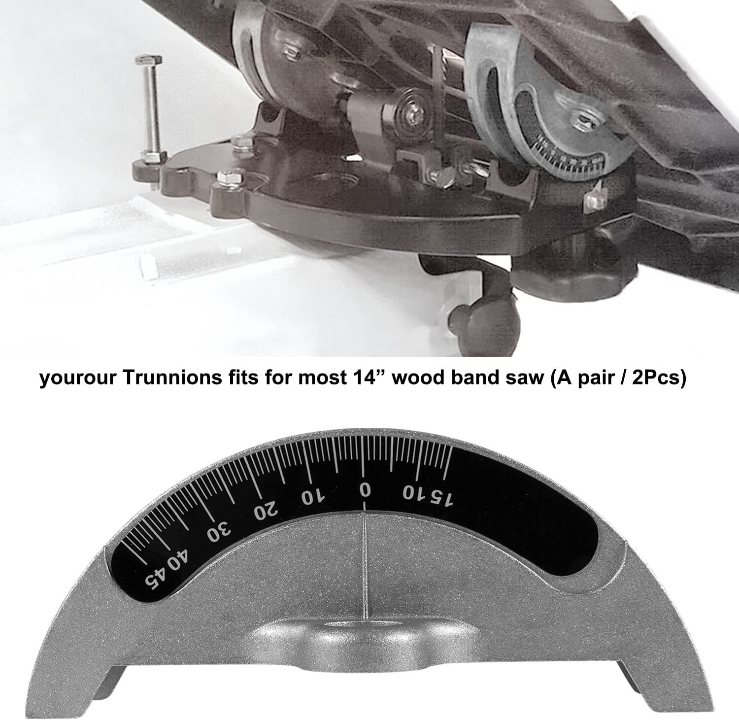 14" Bandsaw Trunnions with Degree Scale for Most 14-Inch Wood Band Saws ...