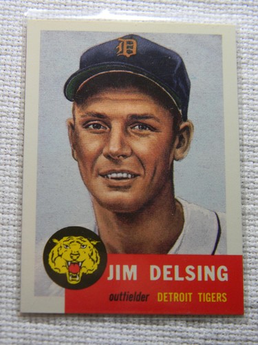JIM DELSING #239 DETROIT TIGERS-Topps1953 Baseball Archives Card-1991 ...