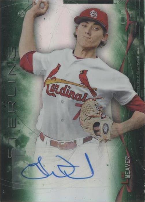 2014 Bowman Sterling - Prospect Autographs Luke Weaver #BSPA-LW Green ...